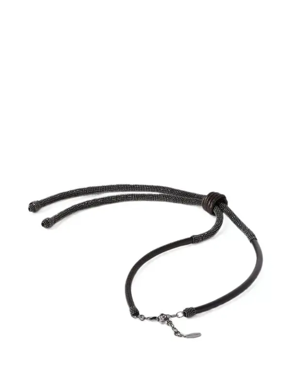 Brunello Cucinelli Precious Leather Bolo Tie