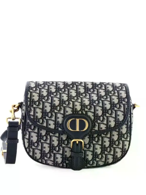 Dior Bobby Flap Bag Oblique Canvas Medium Crossbody Bag - Blue