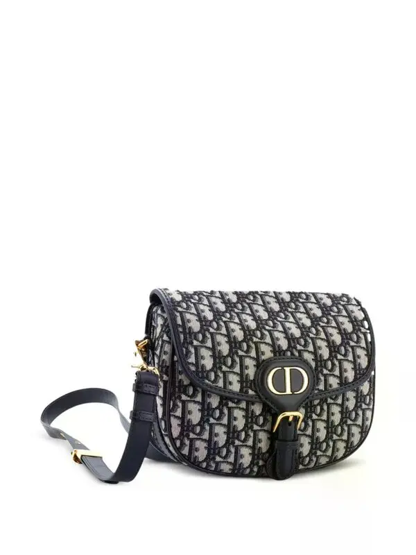 Dior Bobby Flap Bag Oblique Canvas Medium Crossbody Bag - Blue