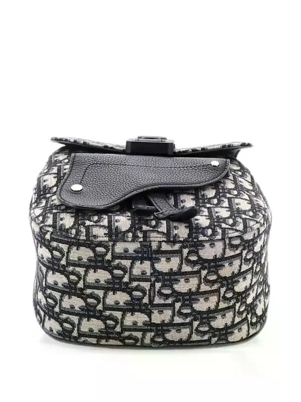 Dior Saddle Oblique Canvas Mini Backpack