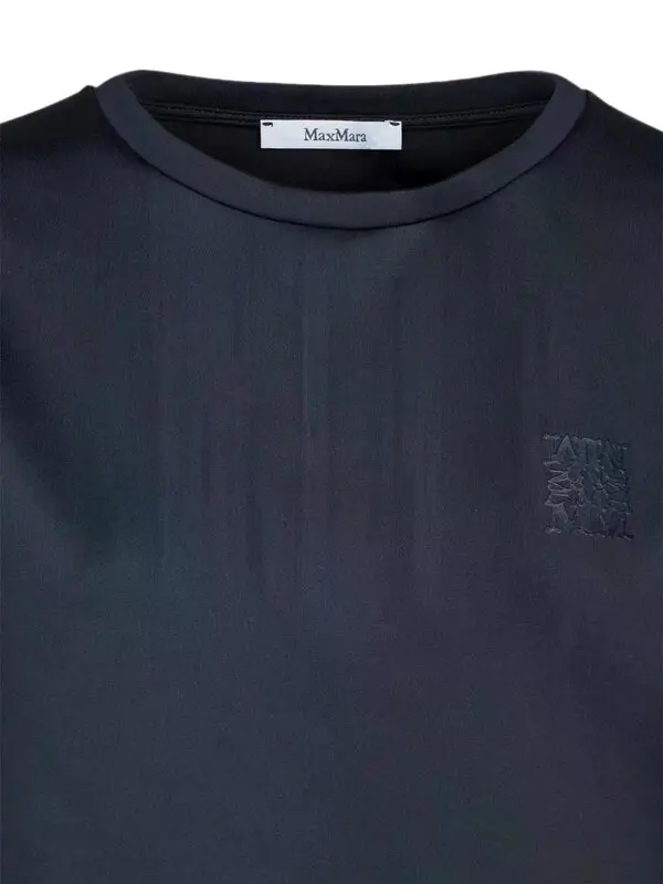 Max Mara Logo-embroidered T-shirt - Blue