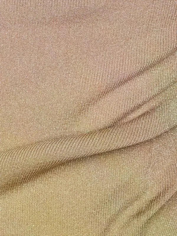 Max Mara Metallic Thread Ribbed Knit Top
