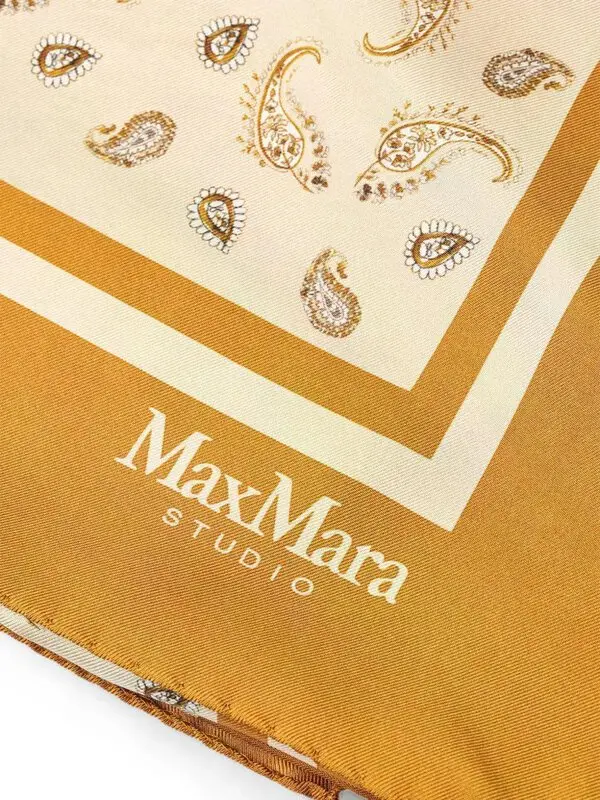 Max Mara Paisley-print Silk Scarf