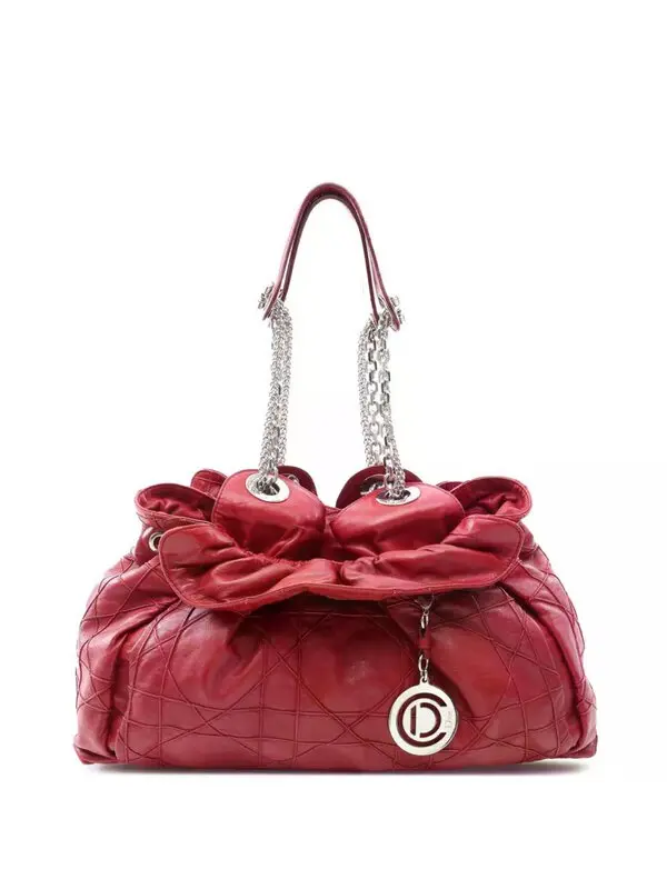 Dior 2000-2026 Leather Cannage Le Trente Tote Bag - Red