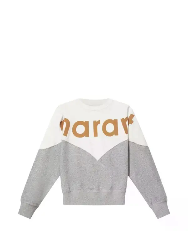MARANT ETOILE Logo-print Colour-block Sweatshirt - Grey