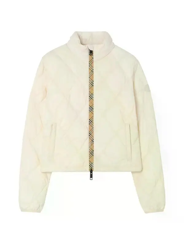 Burberry Checker-tape Quilted Nylon Bramford Jacket - Neutrals