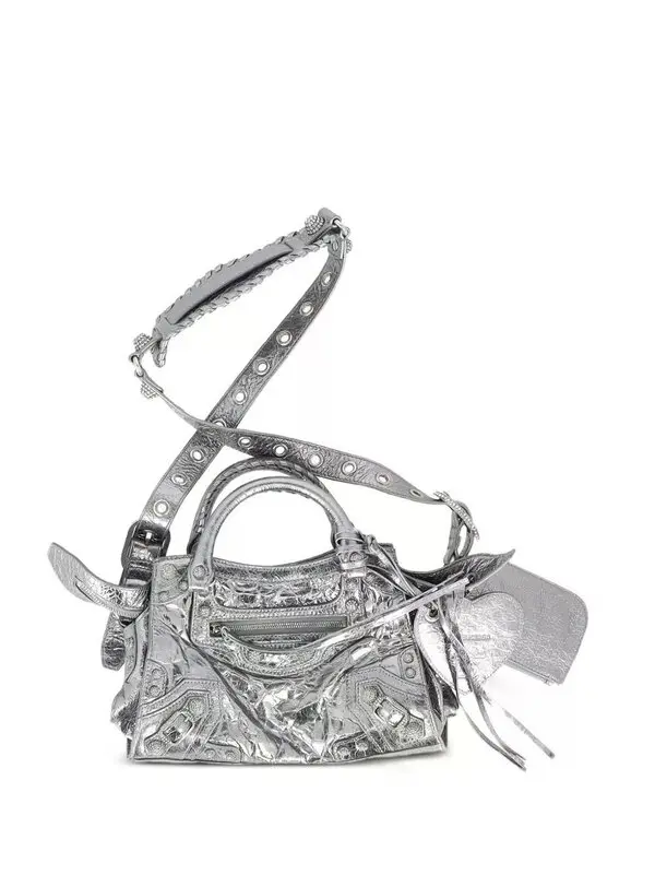 Balenciaga Neo Cagole Xs Handbag - Silver