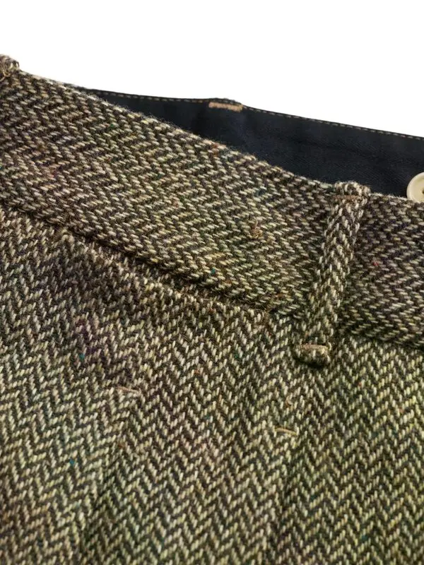 Ralph Lauren Herringbone-pattern Pleated Trousers