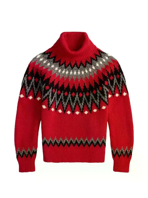 Polo Ralph Lauren Fair Isle Roll-neck Sweater - Red