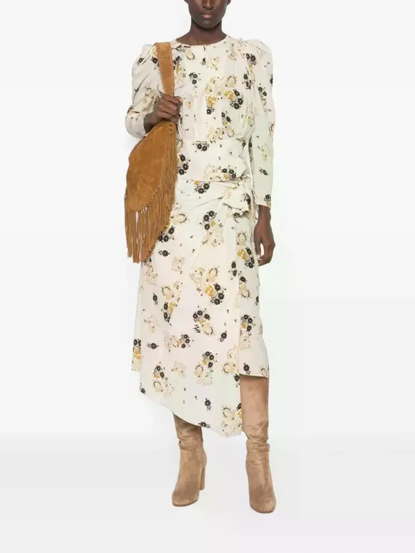 Isabel Marant Étoile Faniry Floral-print Asymmetric Skirt - Neutrals