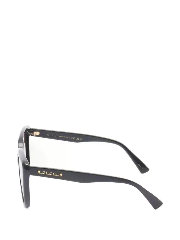 Gucci Square Frame Sunglasses With Gold-tone Hardware