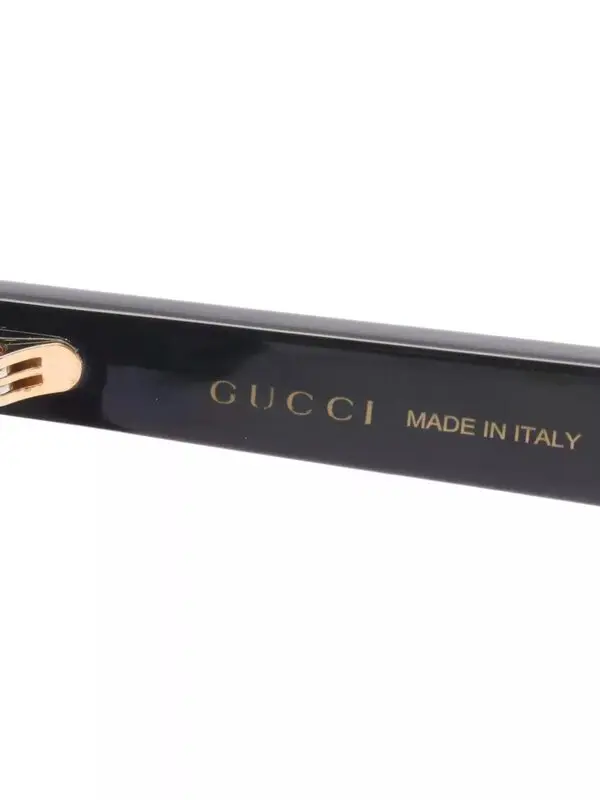 Gucci Square Frame Sunglasses With Gold-tone Hardware