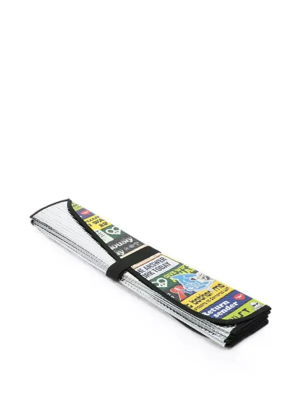 Carhartt Work In Progress Graphic-print Folding Sunshade - Silver
