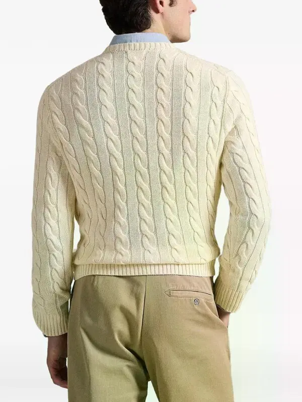 Polo Ralph Lauren Cable-knit Embroidered-logo Sweater