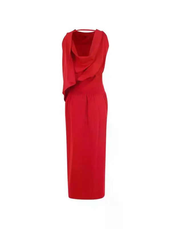 CFCL Ac Milan Draped Maxi Dress - Red