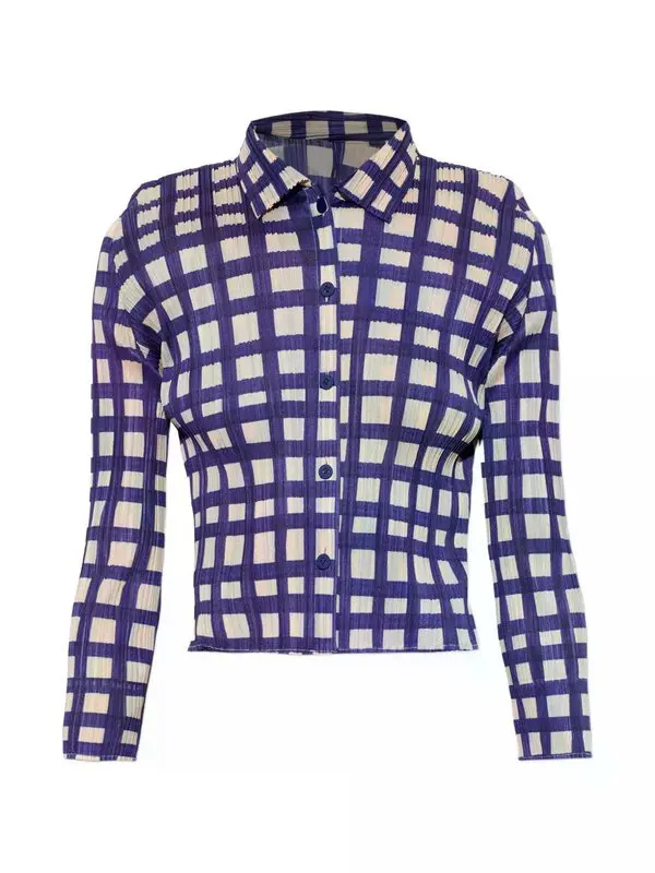 Issey Miyake Check-print Shirt - Blue