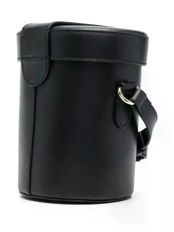 Moschino Logo-plaque Cylinder Bag - Black