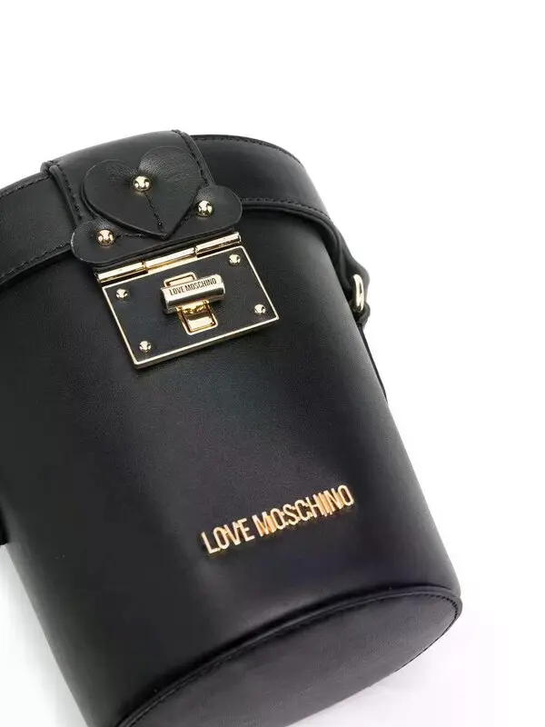 Moschino Logo-plaque Cylinder Bag - Black