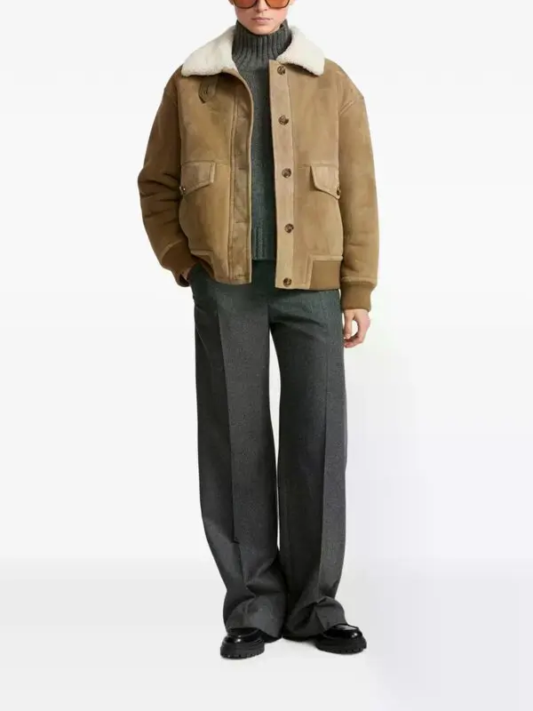 YVES SALOMON Lamb Shearling Bomber Jacket