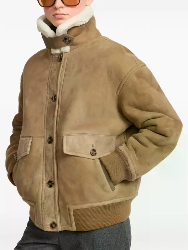 YVES SALOMON Lamb Shearling Bomber Jacket