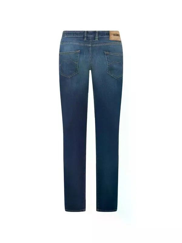 MOORER Faded Five-pocket Denim