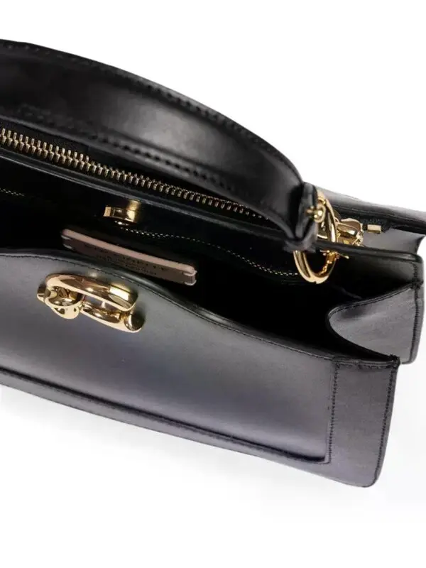 COCCINELLE Logo-plaque Leather Tote Bag - Black