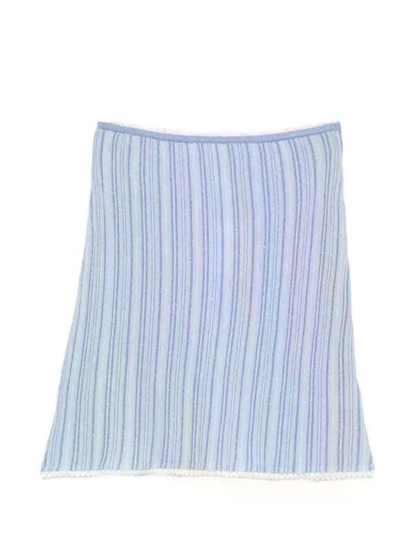 ASTA RESORT Cleo Striped Midi Skirt - Blue