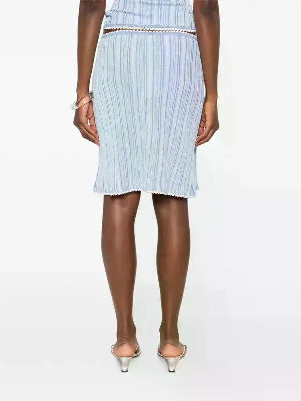 ASTA RESORT Cleo Striped Midi Skirt