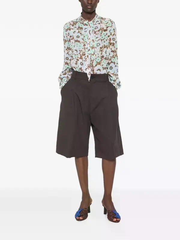 Tory Burch Floral-print Pussy-bow Blouse
