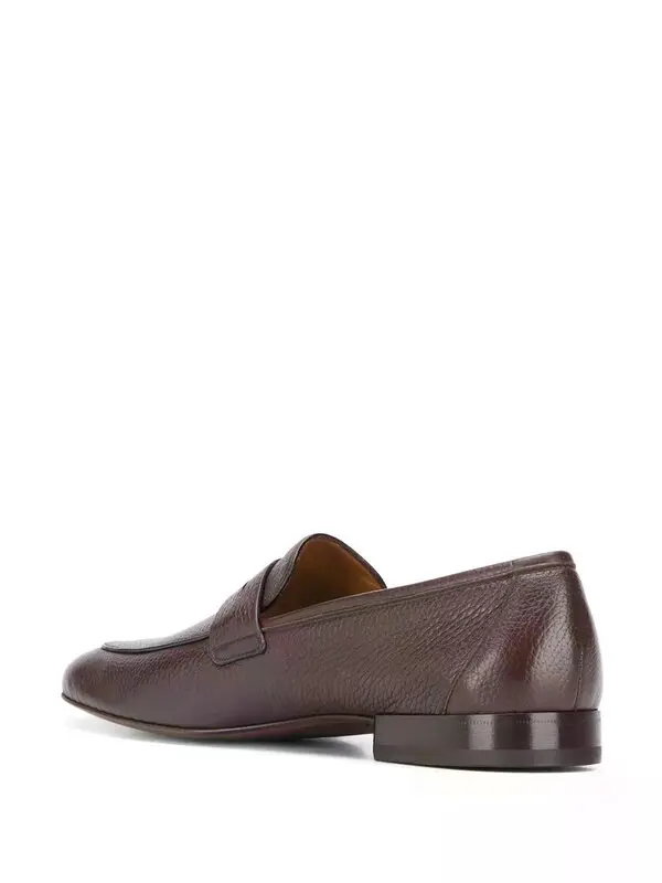 Corneliani Almond Toe Leather Loafers
