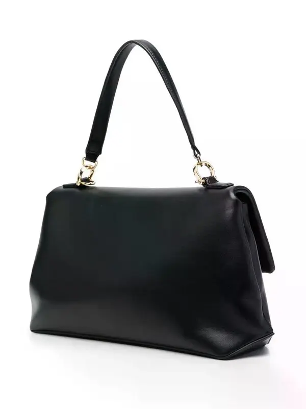 Moschino Logo-plaque Shoulder Bag - Black