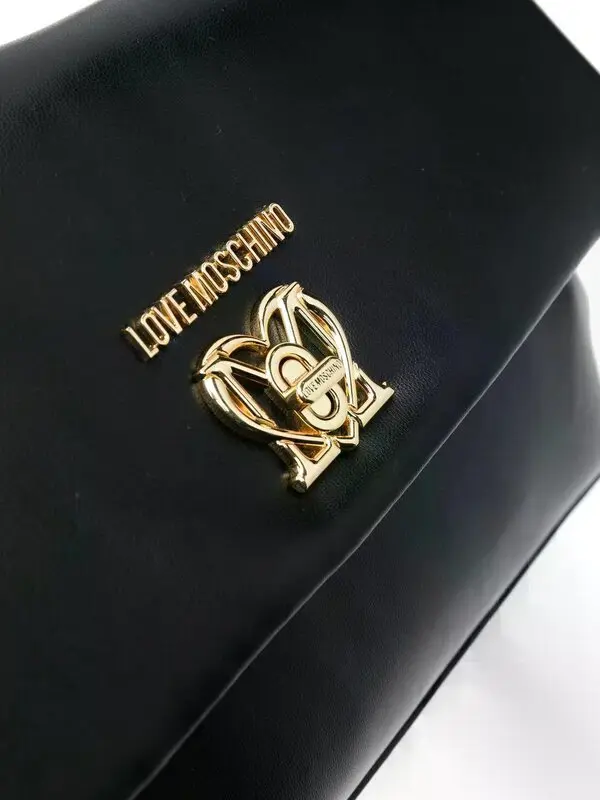 Moschino Logo-plaque Shoulder Bag - Black
