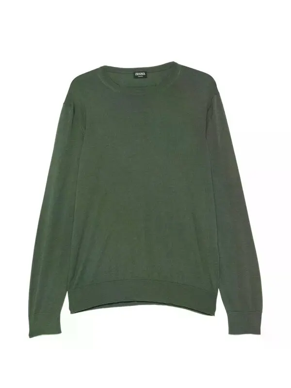 Zegna Crewneck Long-sleeved Sweater - Green