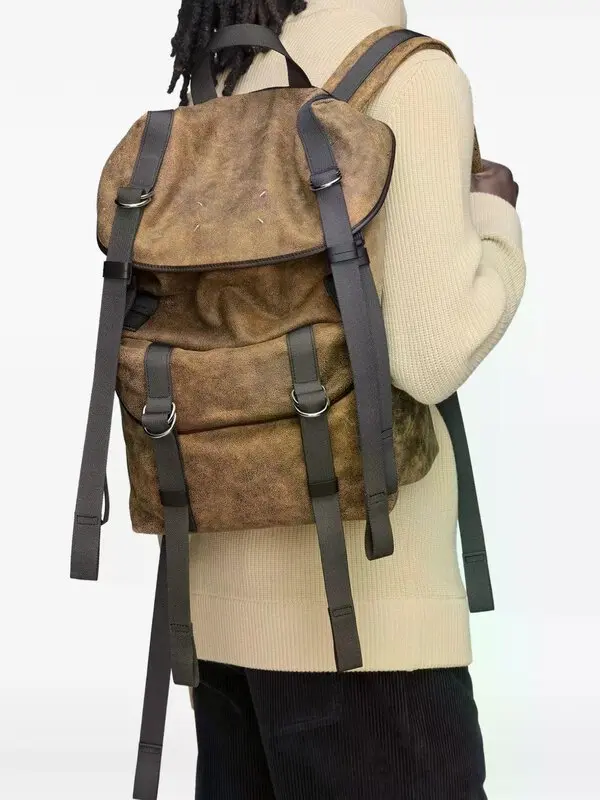 MAISON MARGIELA Crackle-leather Backpack