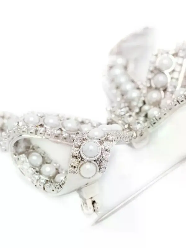 SELF-PORTRAIT Crystal-embellished Bow Brooch