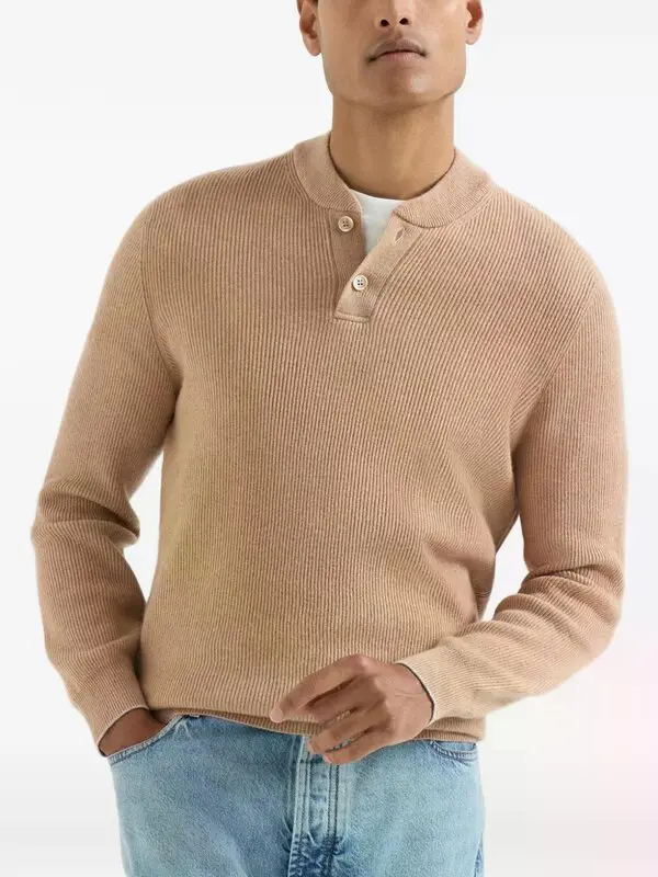 Brunello Cucinelli Cashmere Henley Sweater - Neutrals
