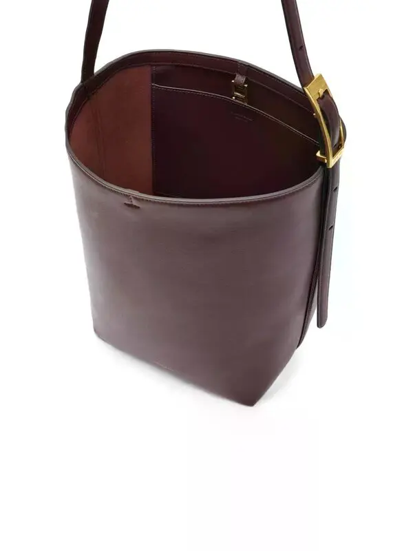 ANINE BING Elly Bucket Bag Grained Leather Fig