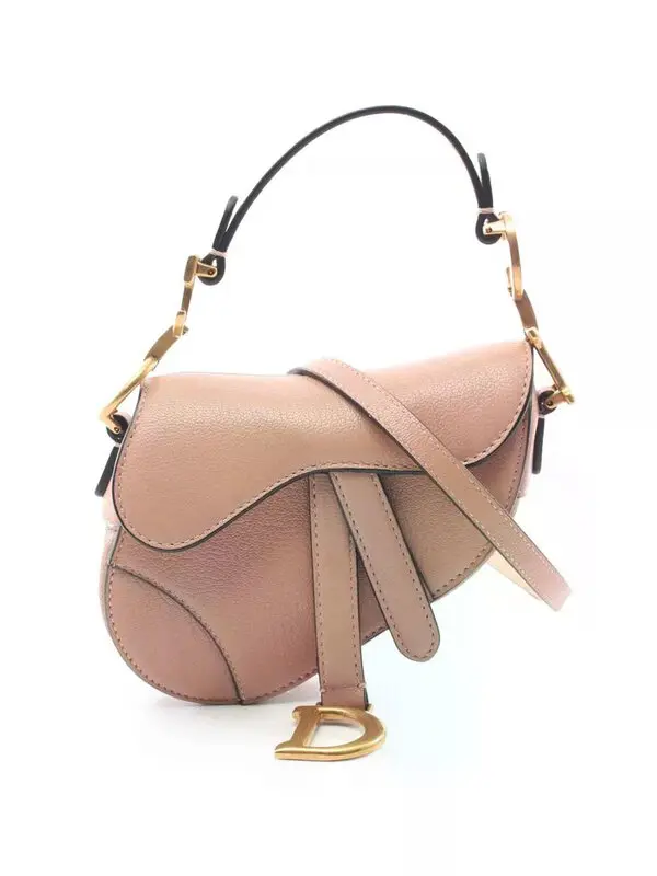 Dior 2000-2022 Micro Goatskin Saddle Bag Satchel - Brown