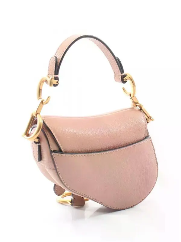 Dior 2000-2022 Micro Goatskin Saddle Bag Satchel - Brown
