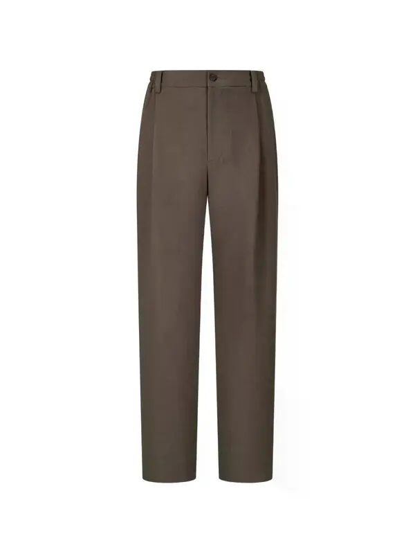 STUDIO TOMBOY Pleated Elasticated-waistband Trousers - Brown