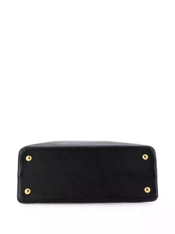 LOUIS VUITTON Capucines Bag Leather Mm Satchel - Black