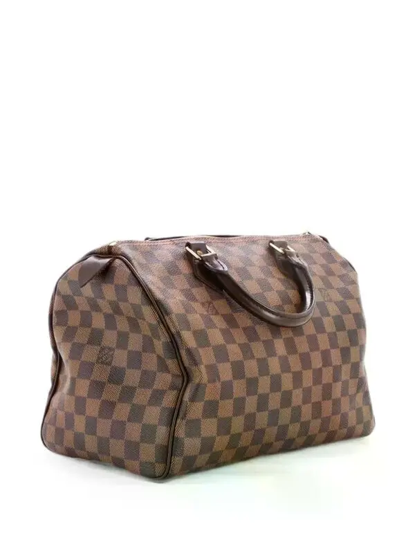 LOUIS VUITTON Speedy Handbag Damier Satchel - Brown