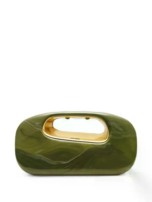 Cult Gaia Amara Marbled Clutch Bag - Green