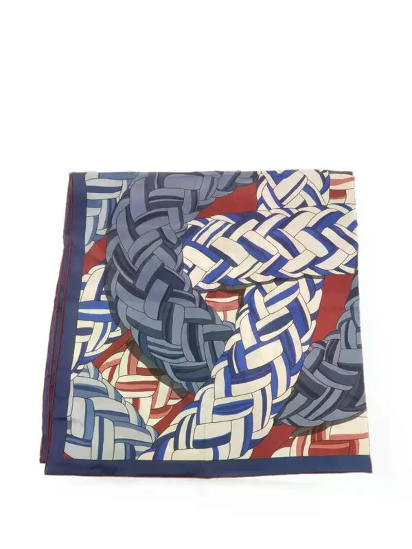 Hermès Rope-print Scarf - Blue