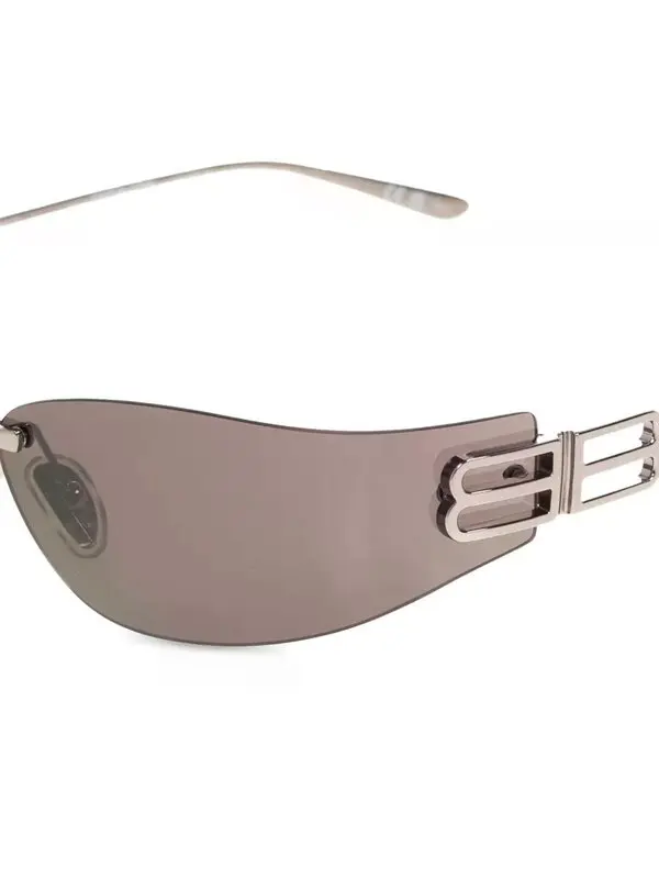 Balenciaga Logo-plaque Rimless Sunglasses