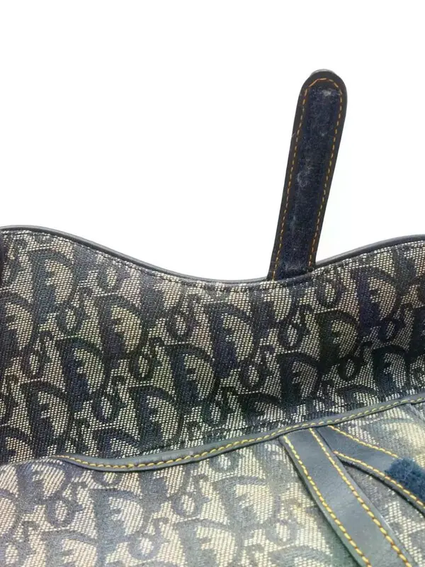 Dior 20th Century Diorissimo Canvas Saddle Bag Shoulder Bag - Blue