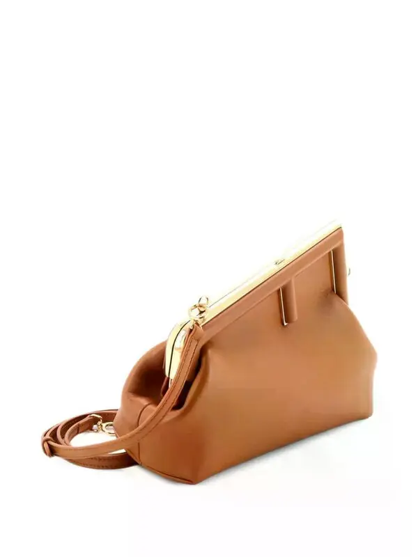 Fendi First Bag Leather Small Clutch Bag - Brown