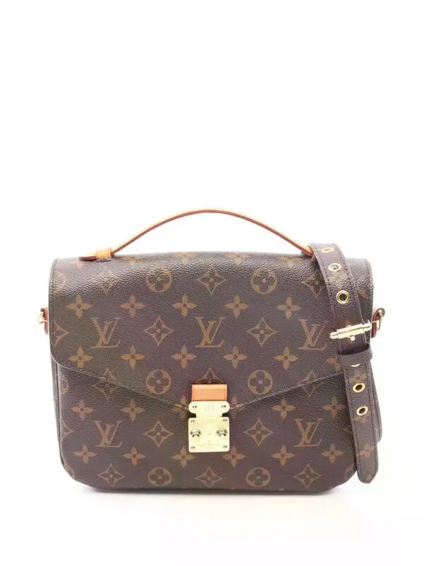 LOUIS VUITTON Monogram Pochette Metis Satchel - Brown