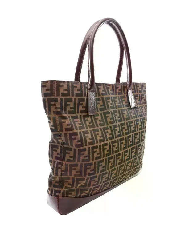 Fendi 2000-2010 Zucca Canvas Tote Bag - Brown
