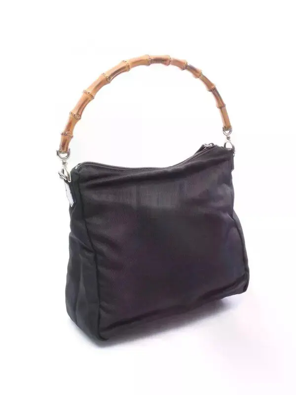 Gucci 20th Century Canvas Bamboo Satchel